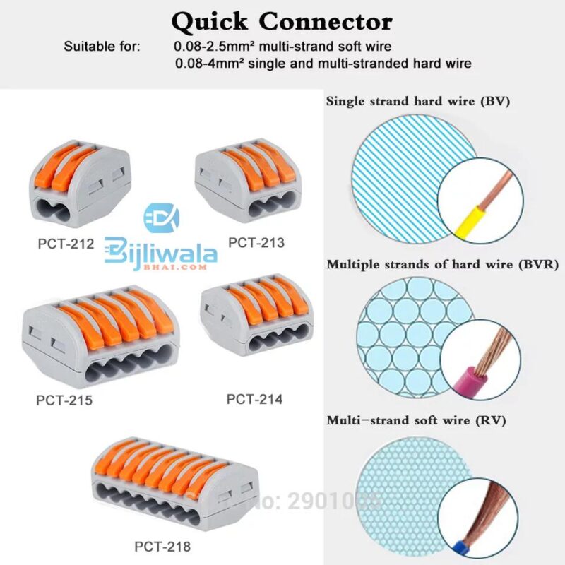 Universal compact wire wiring connector conductor terminal block with ...
