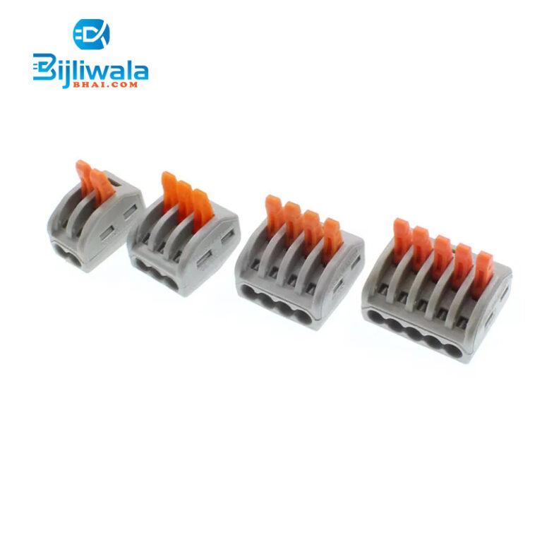 Universal compact wire wiring connector conductor terminal block with ...
