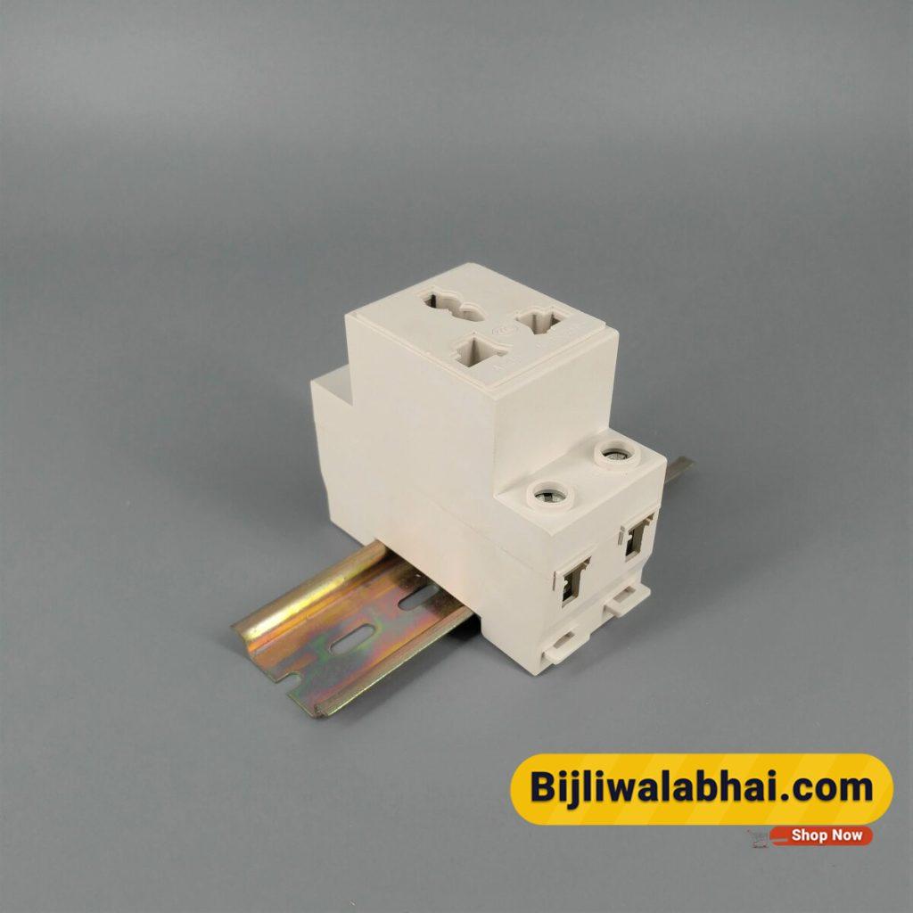 2 Pole 3 Pin Plug 35mm DIN Rail Mount AC Power Ac30 Modular Socket ...