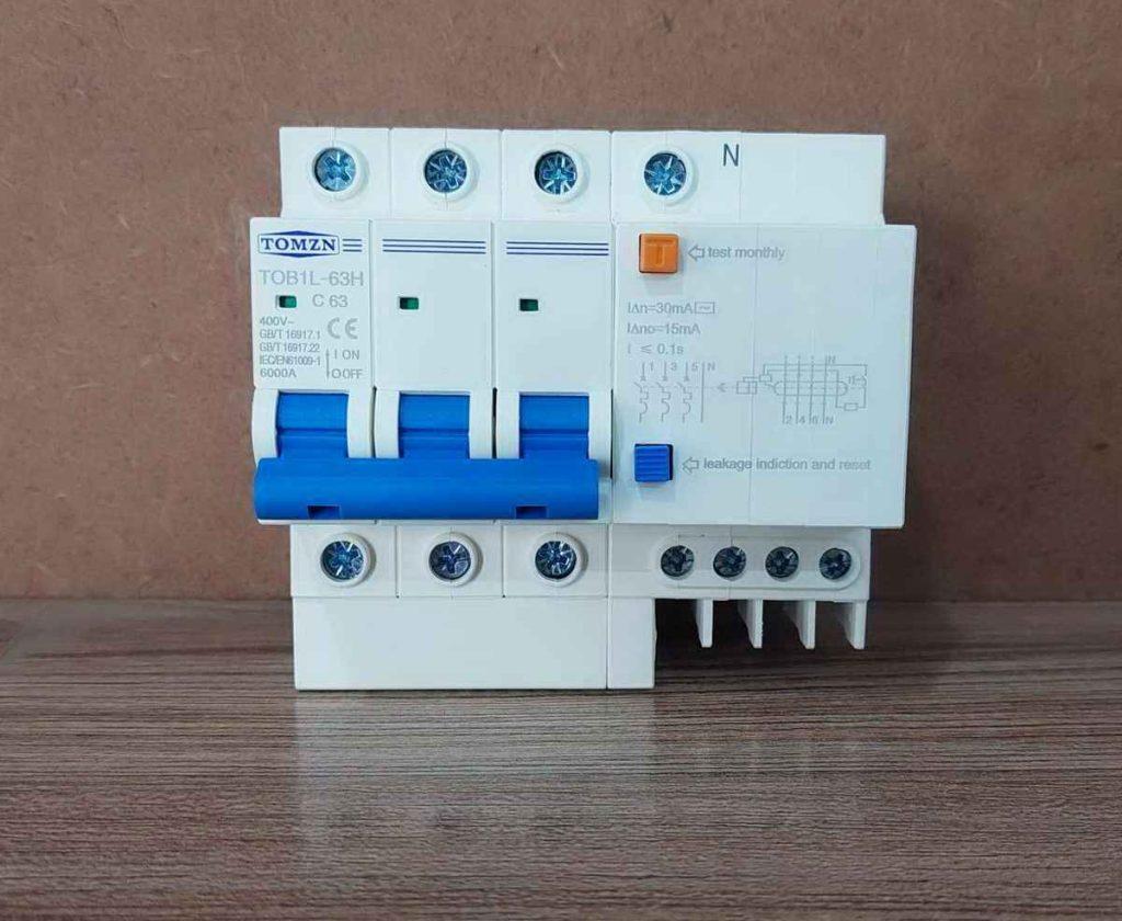 Three Phase 4pole RCBO Earth Leakage Breaker - Bijli Wala Bhai